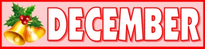 December Calendar Header